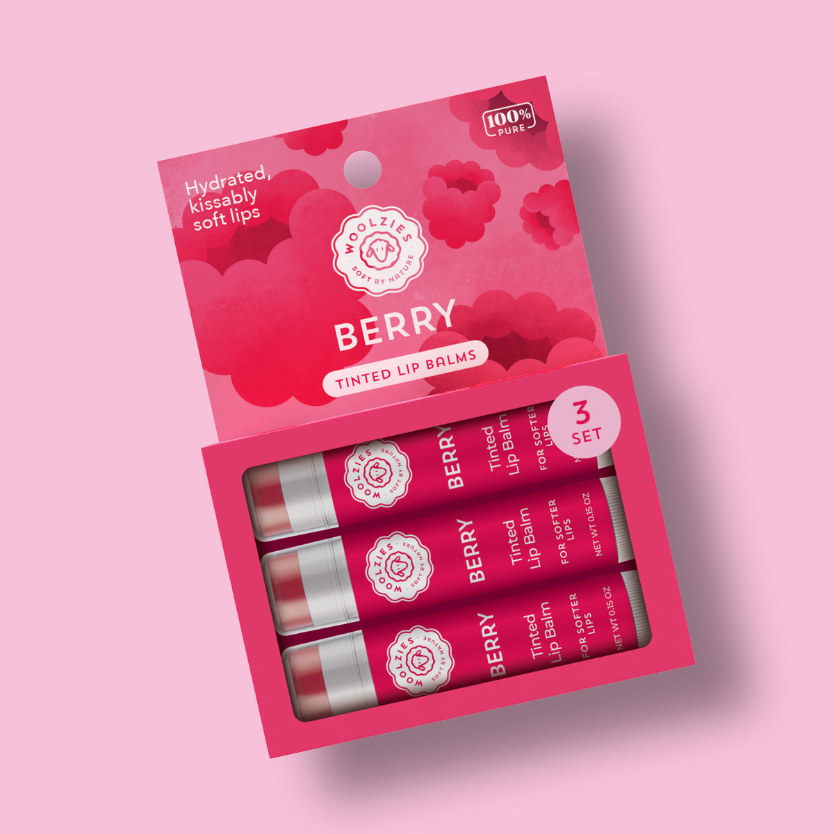 BERRY TINTED Lip Balm Set of 3 – Woolzies.com