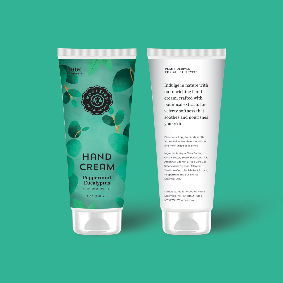 7oz. Peppermint Eucalyptus Hand Cream – Woolzies.com