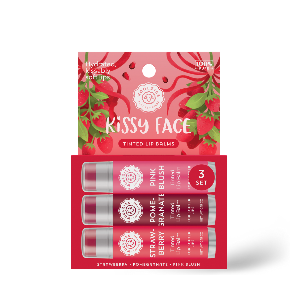 NEW Kissy Face Tinted Lip Balm Set of 3 – Woolzies.com