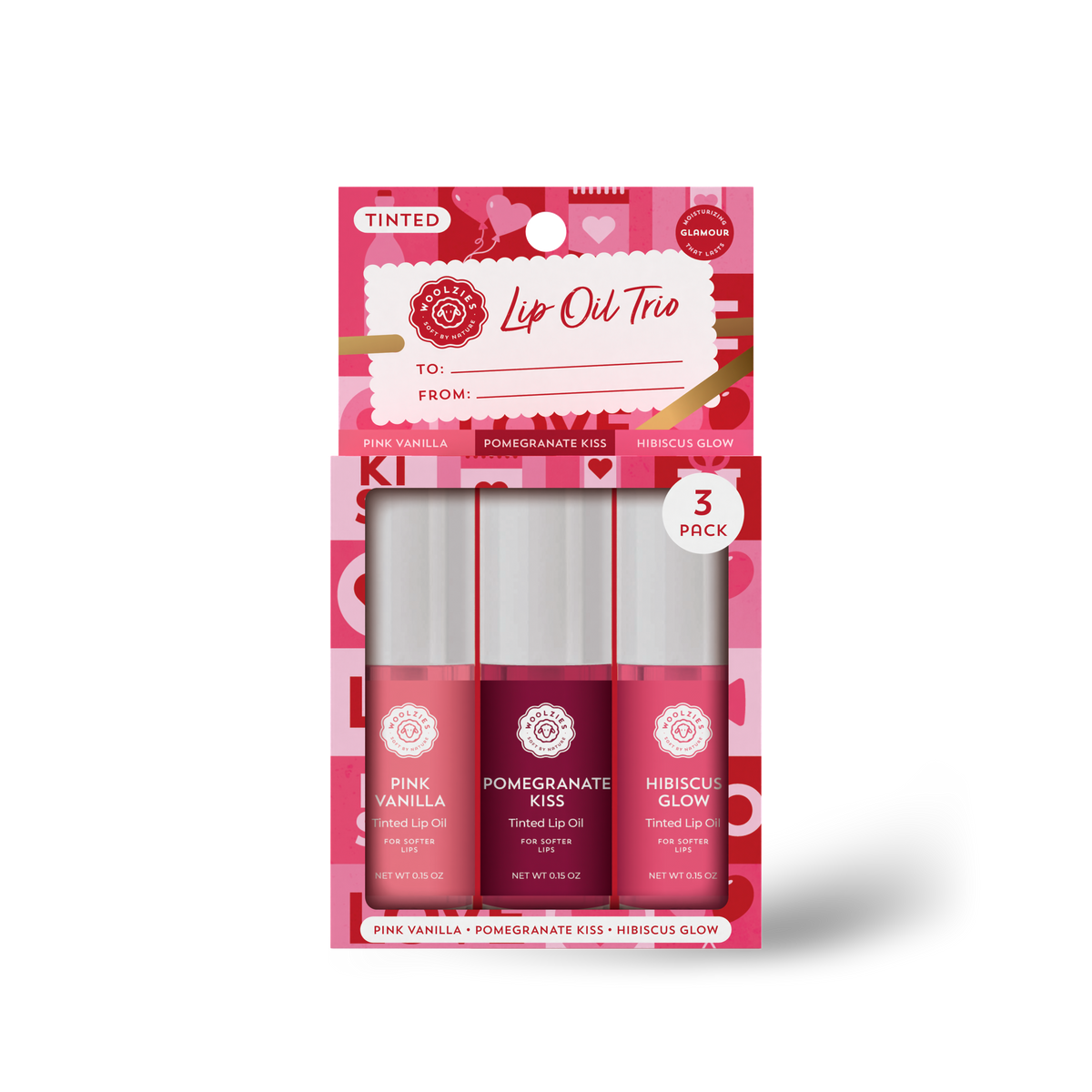 Tinted Lip Oil Trio – To & From - Love in Every Glow 💋 – Woolzies.com