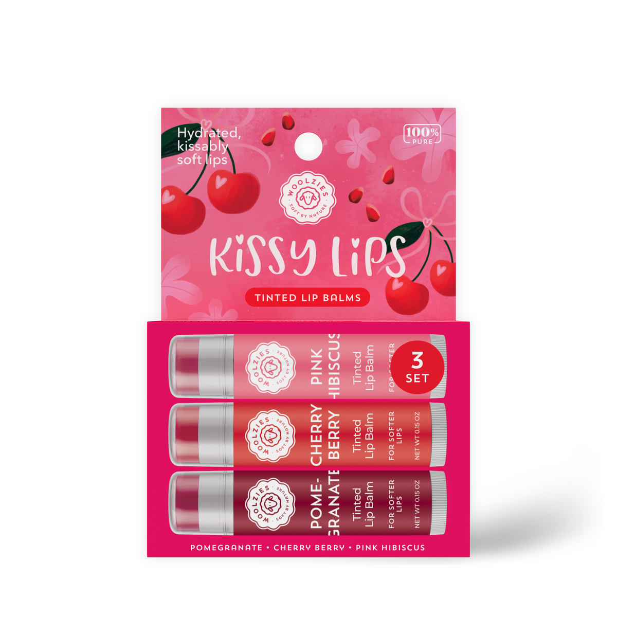 NEW Kissy Lips Tinted Lip Balm Set of 3 – Woolzies.com
