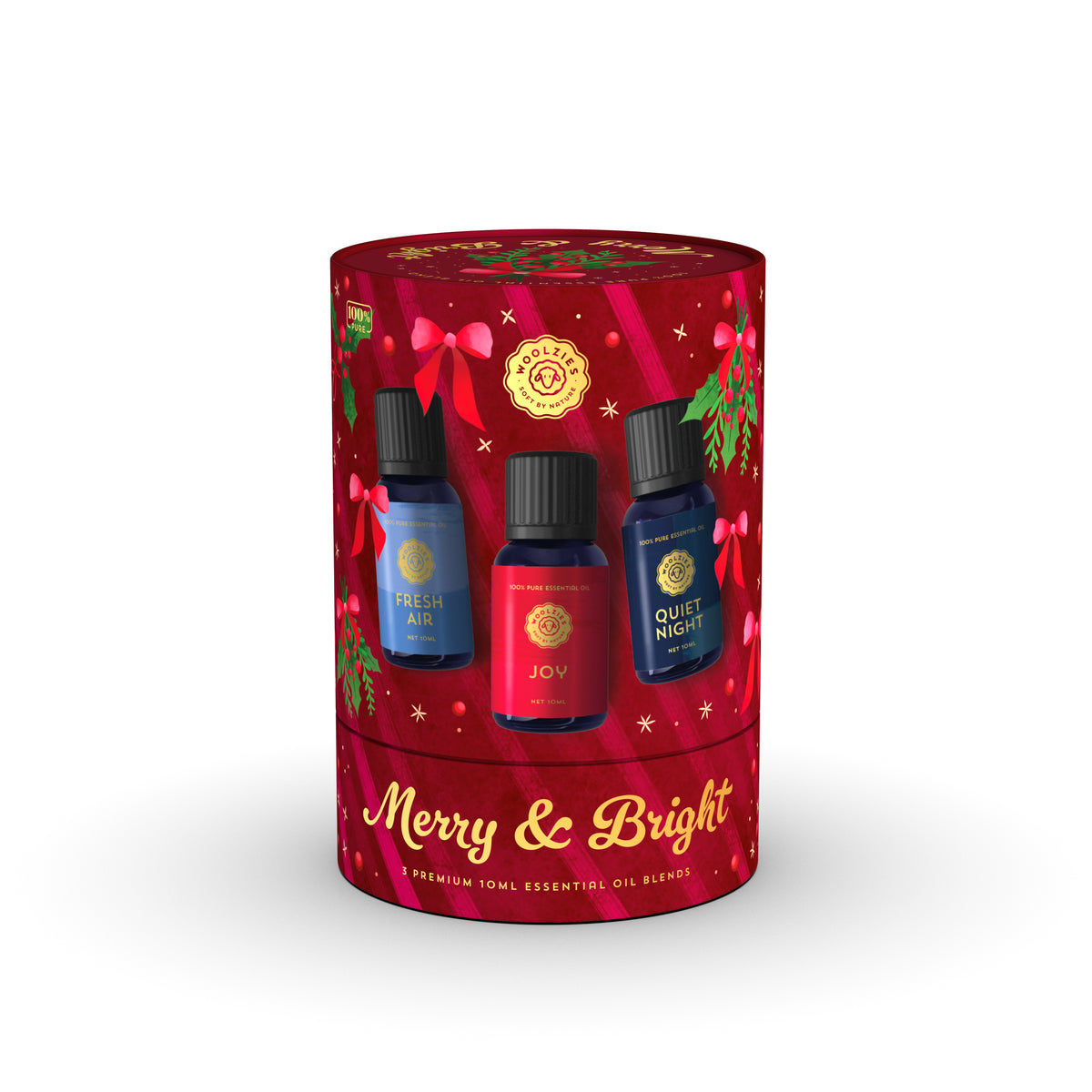 Merry & Bright Essential Oil Set – 3 Harmonious Blends – Woolzies.com