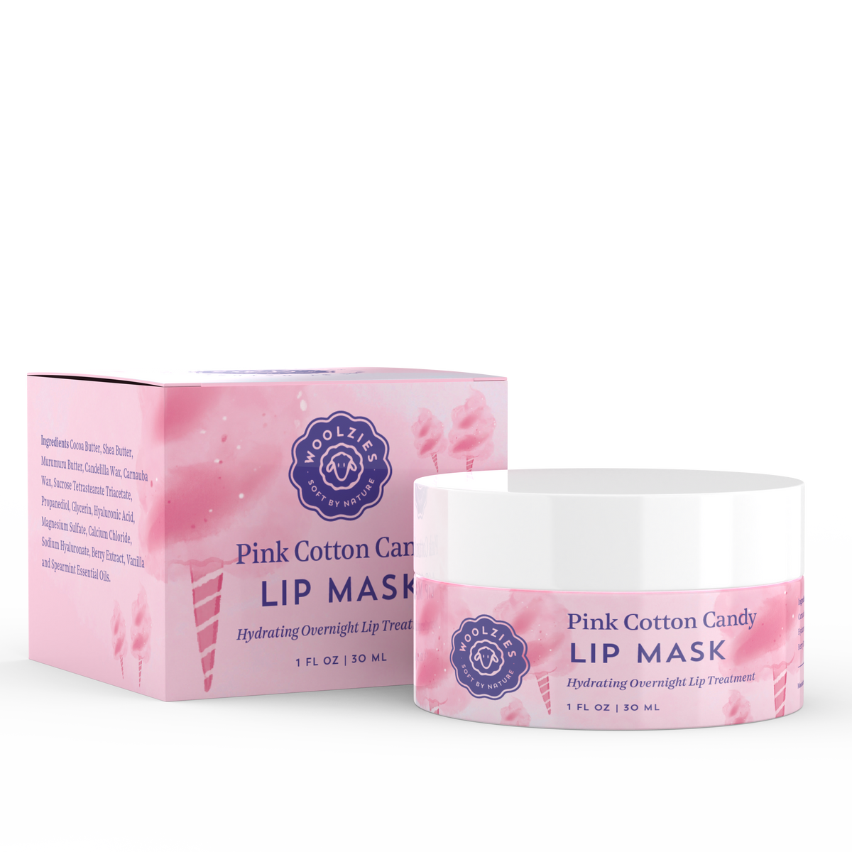 1oz. Pink Cotton Candy Lip Mask – Woolzies.com