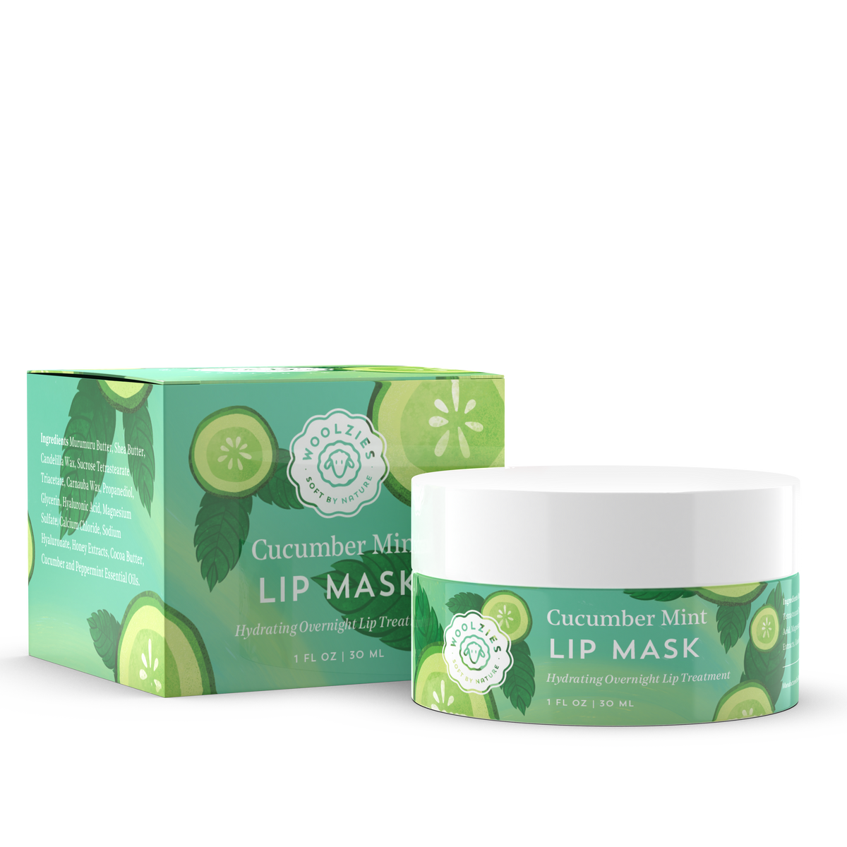 1oz. Cucumber Mint Lip Mask – Woolzies.com